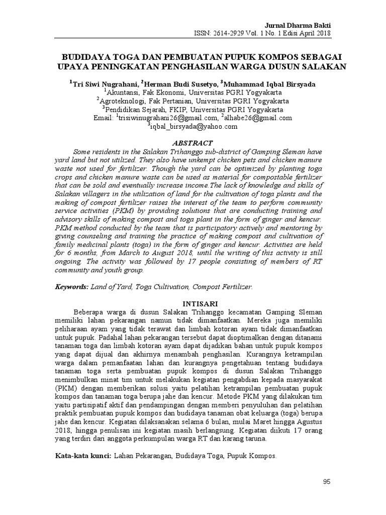 Edhy SST Journal Manager Naskah Jurnal Dharma Bakti Hal 95 103 Tri Siwi N Herman Budi S M I ...
