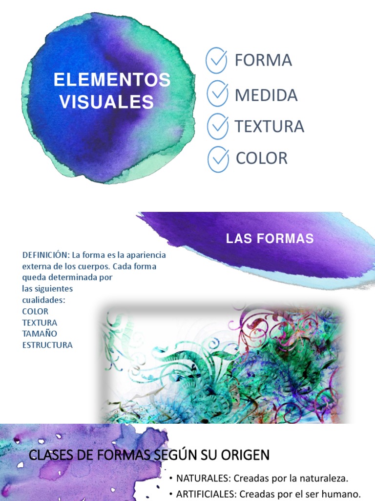 Elementos Visuales: Medida Textura Forma | PDF | Color | Composición ...