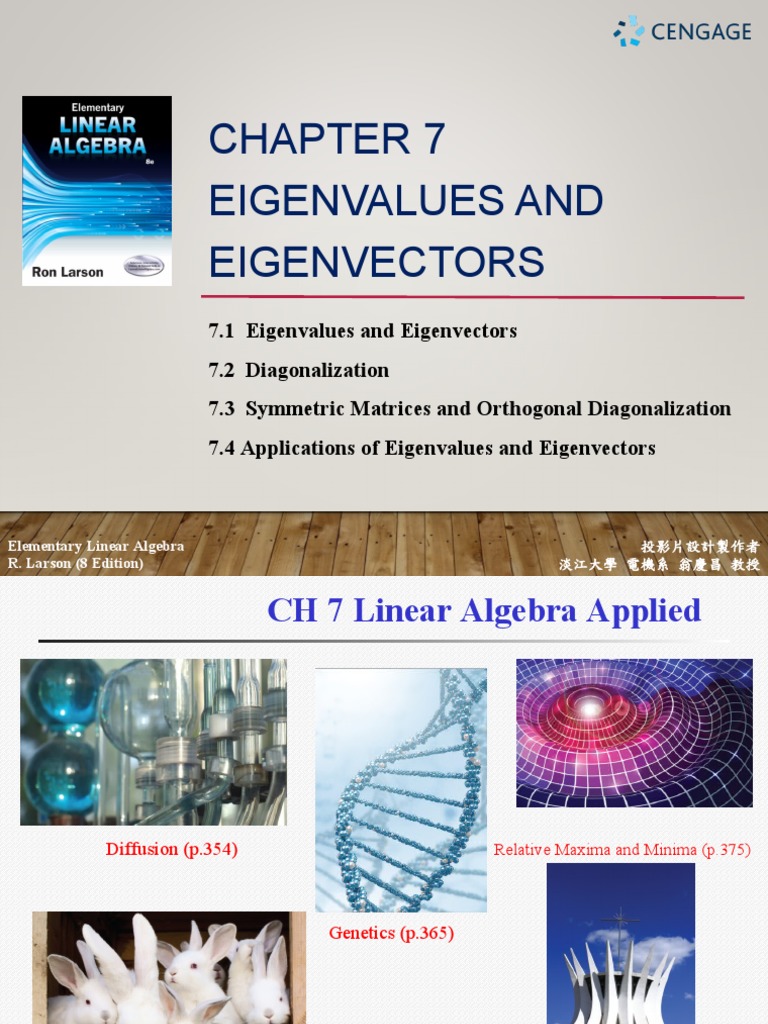 CH 7 | PDF | Eigenvalues And Eigenvectors | Matrix (Mathematics)