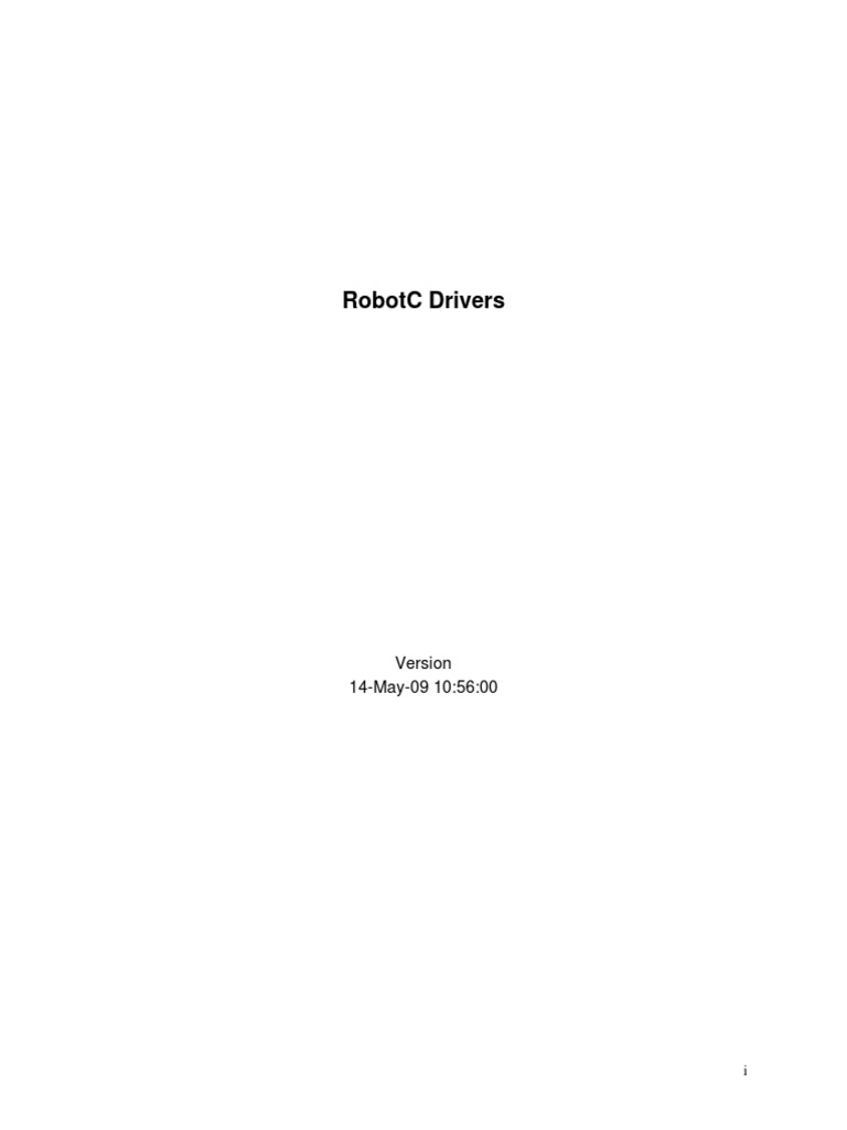 RobotC Driver Reference Manual RC2 | PDF | Parameter (Computer ...