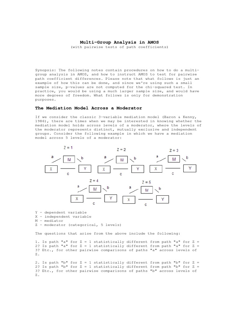 Multi-Group Analysis Procedures in AMOS | PDF | Bootstrapping ...