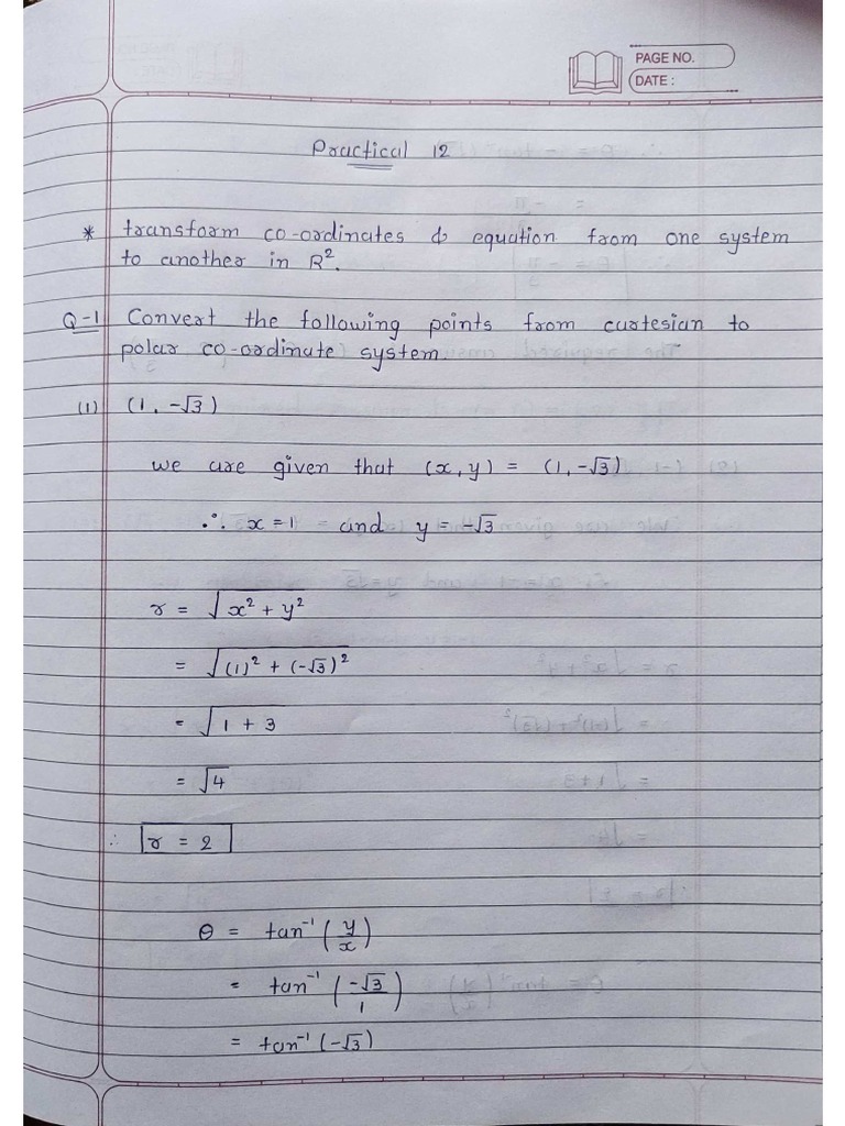 Maths Practical 12 | PDF