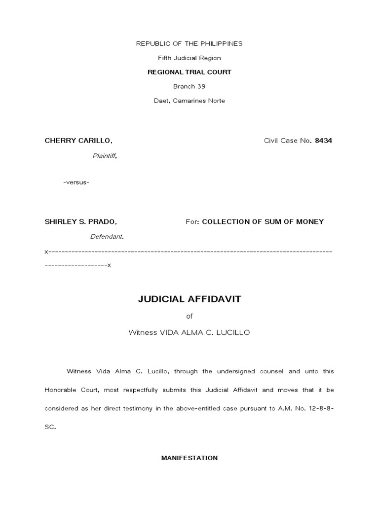 Judicial Affidavit Witness | Download Free PDF | Perjury | Witness