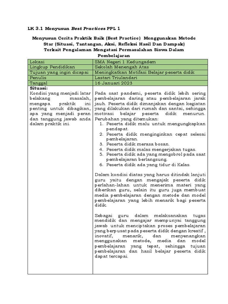 Contoh Best Practice | PDF