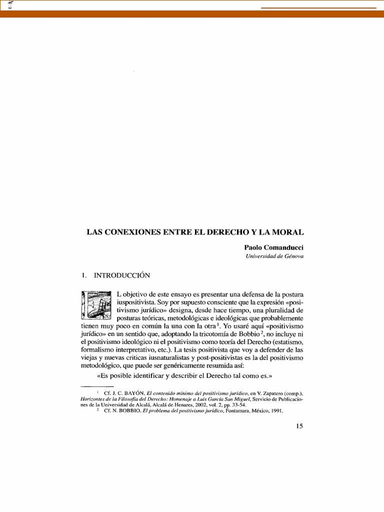 Las Conexiones Entre El Derecho Y La Moral | PDF | Moralidad | Juez