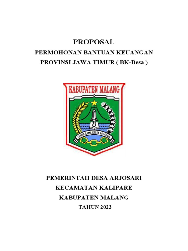 Proposal BK Desa | PDF | Griya & Taman | Sains & Matematika