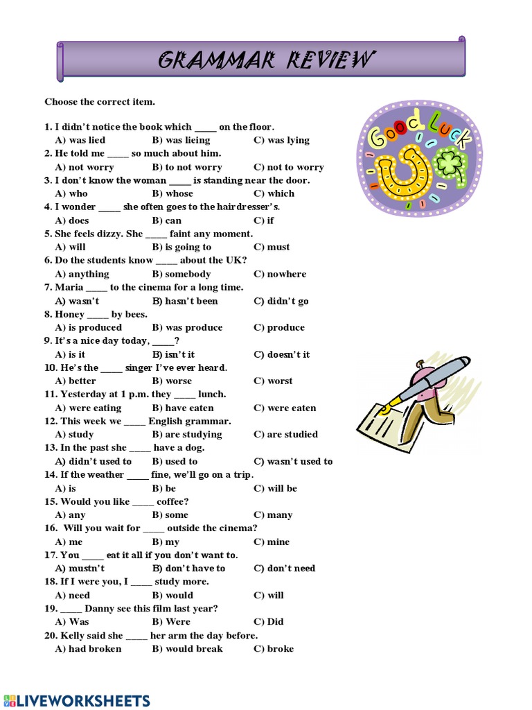 Grammar Review | PDF