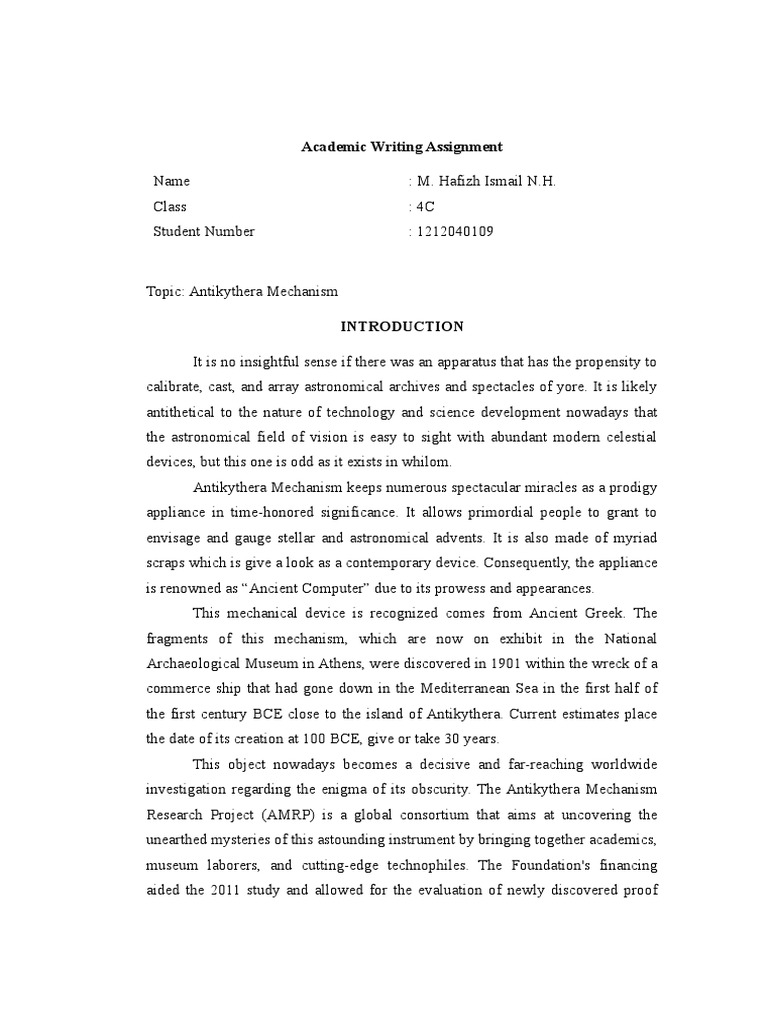 Academic Writing Introduction Assignment | Download Free PDF ...