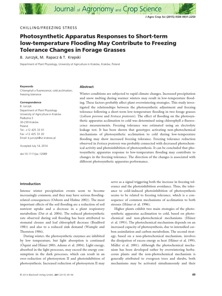Jurczyk Et Al-2015-Journal of Agronomy and Crop Science | PDF ...