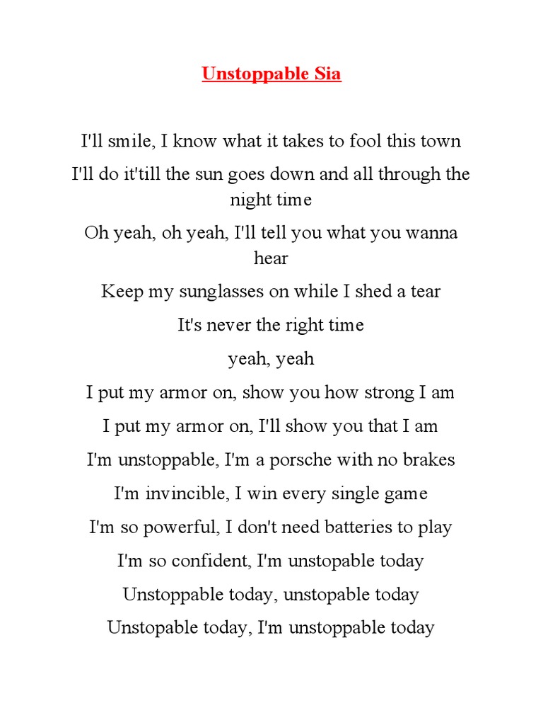 Unstoppable Sia | PDF