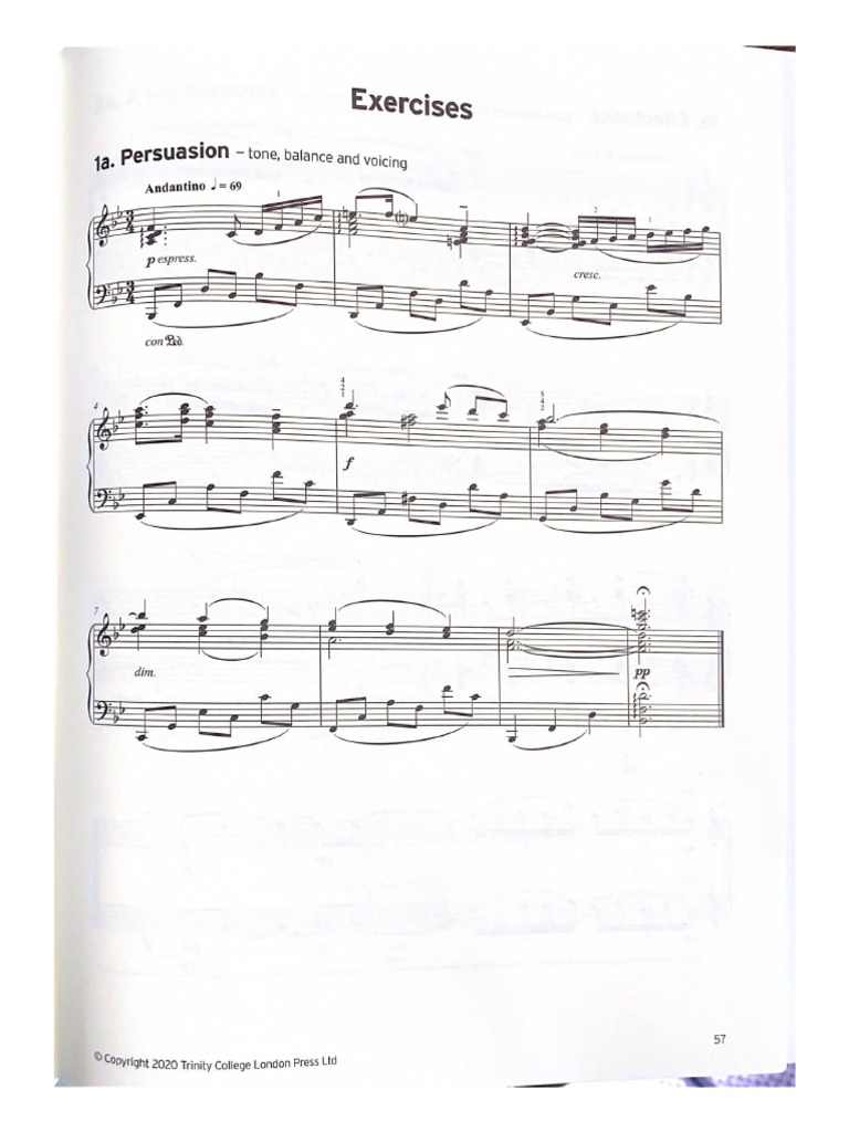Trinity Piano Grade 8 Exam Exercises 2021-2023 | PDF