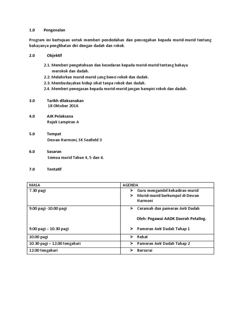 Kertas Kerja Ceramah AADK 2016 | PDF