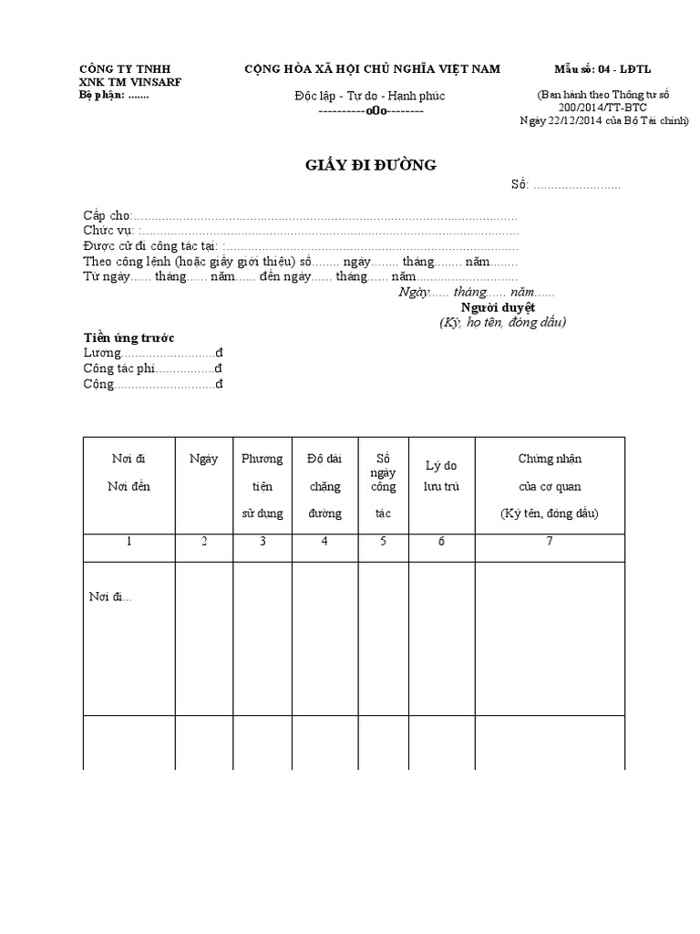 Giay Di Duong Mau 04-LDTL-TT200-2 | PDF