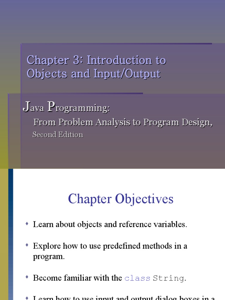 INTRODUCTION-TO-OBJECTS-AND-INPUT - OUTPUT Group3 | PDF | Class (Computer Programming) | Programming