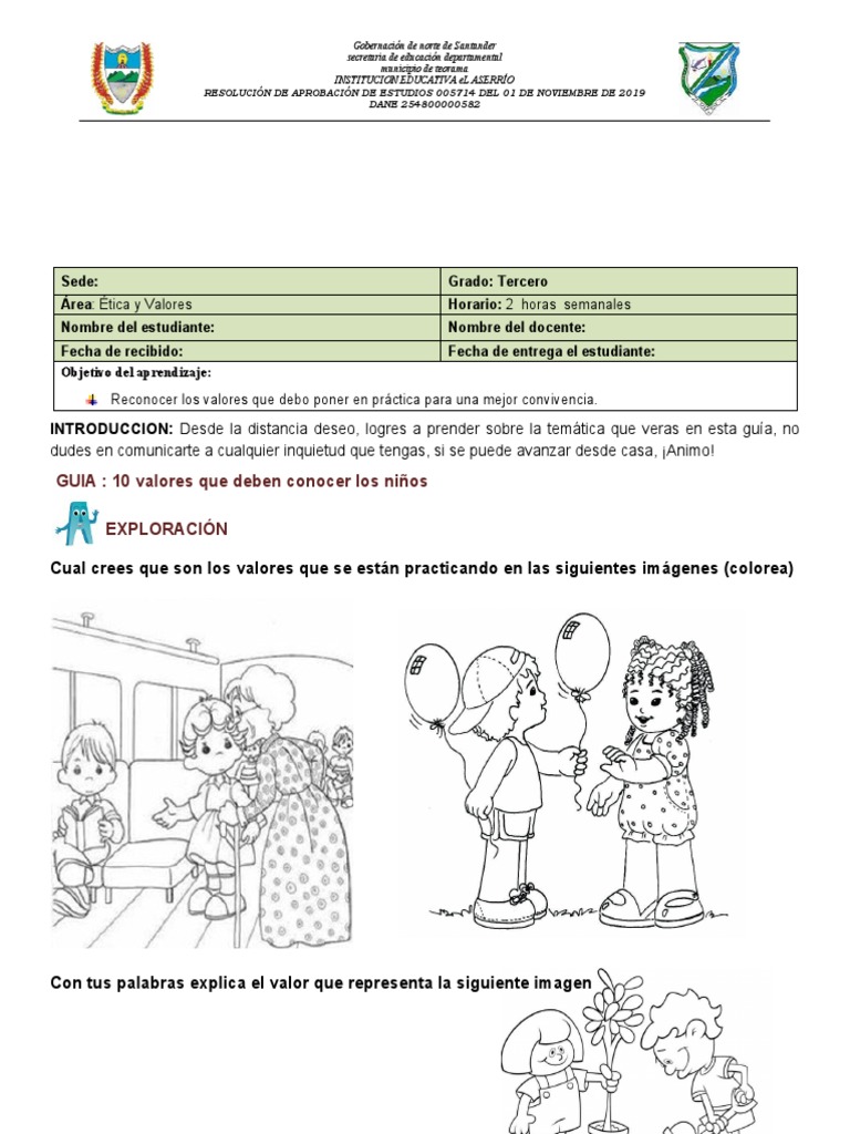 Guia Etica Y Valores 3° | PDF