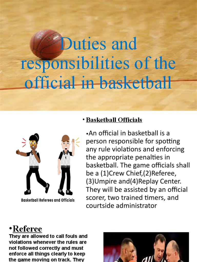 Duties and Responsibilities of The Official in Basketball | Download ...