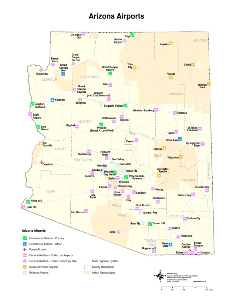 Arizona Airports Overview and Map | PDF