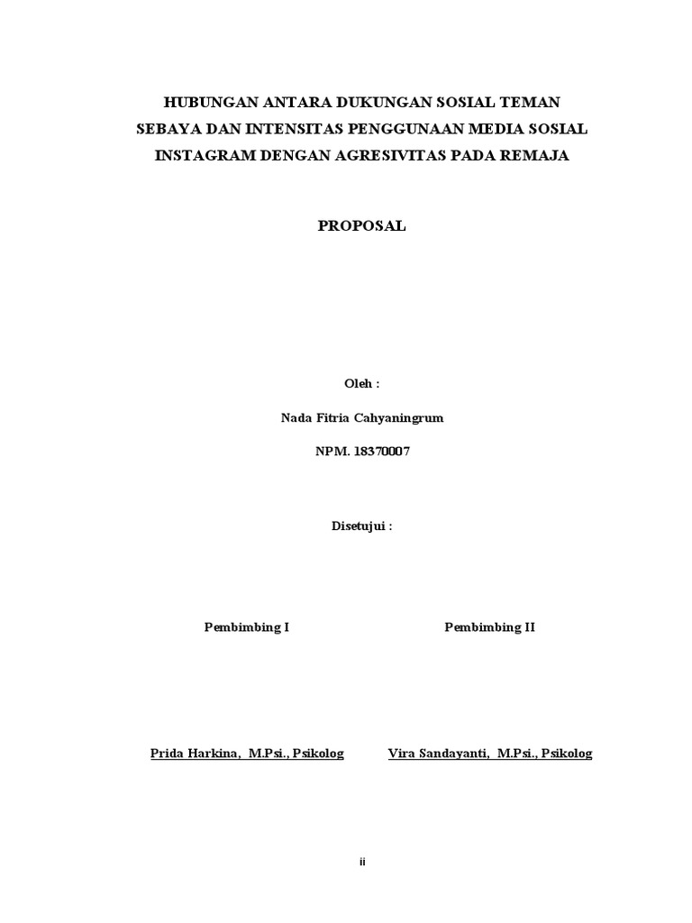 Proposal Nada Yes | PDF