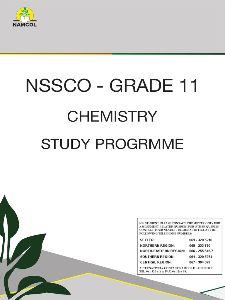 Nssco - Grade 11: Chemistry | PDF | Chemical Bond | Chemistry