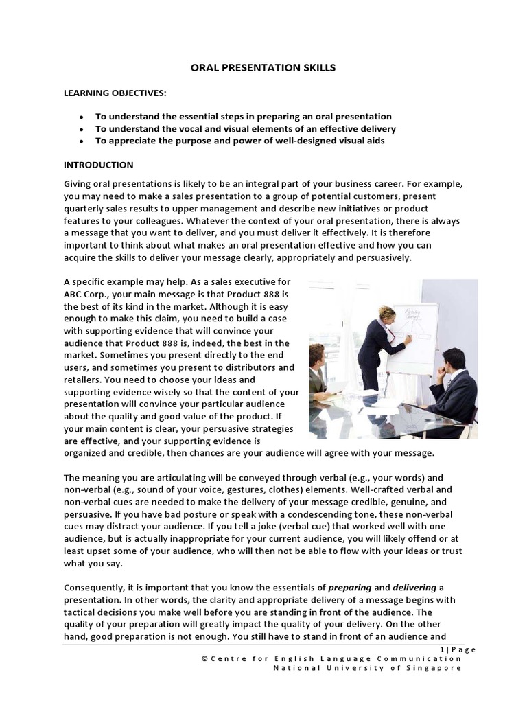Oral Presentation Skills | PDF | Communication | Public Speaking