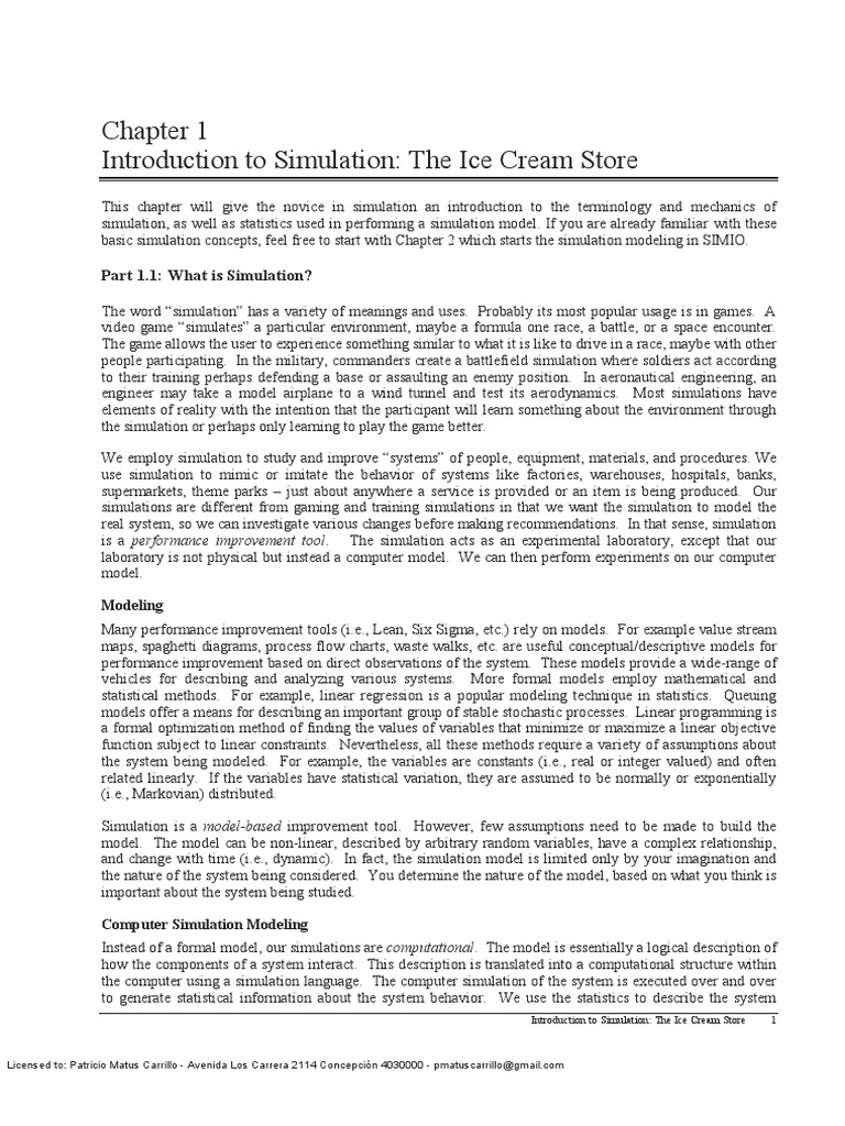 Chapter 01 Simulation Modeling With SIMIO A Workbook | PDF | Conceptual ...