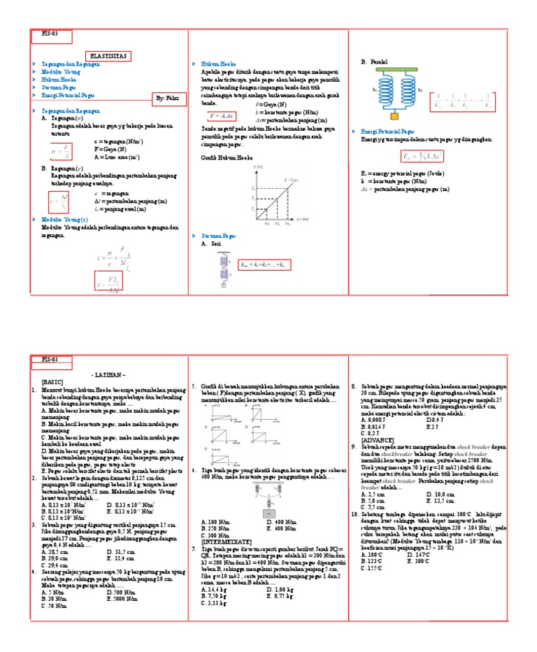 03 - Elastisitas Dan Hukum Hooke | PDF