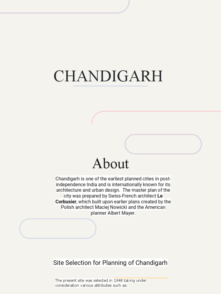 Urban Design Chandigarh | PDF