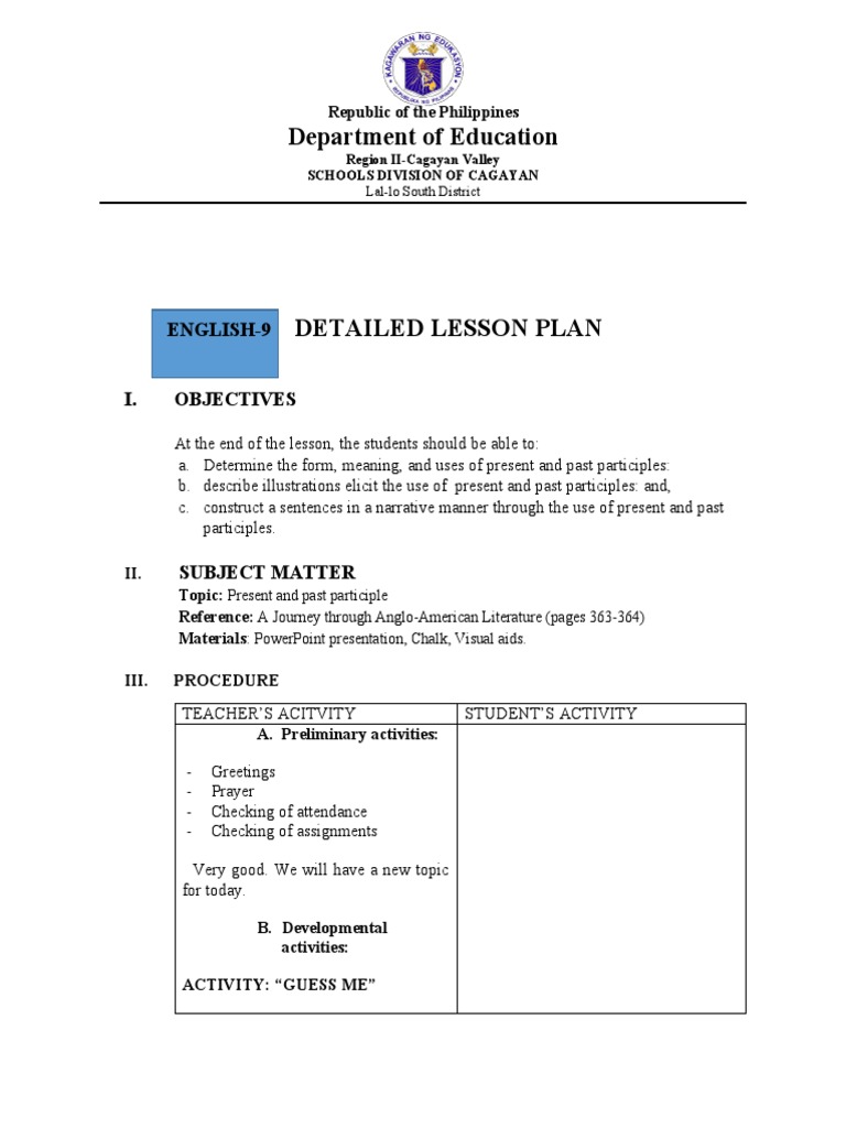 Present and Past Participle | PDF | Verb | Grammar