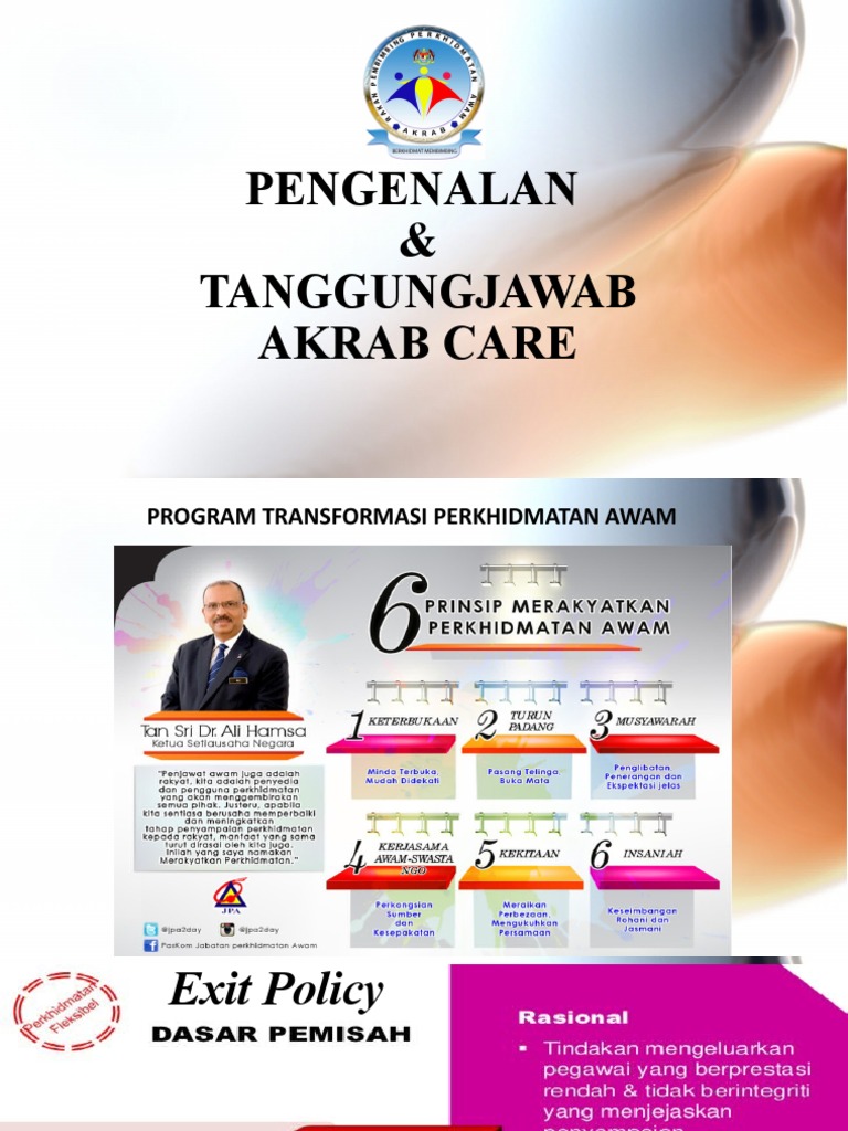 Pengenalan Dan Tanggungjawab AKRAB CARE (En Gopal) | PDF