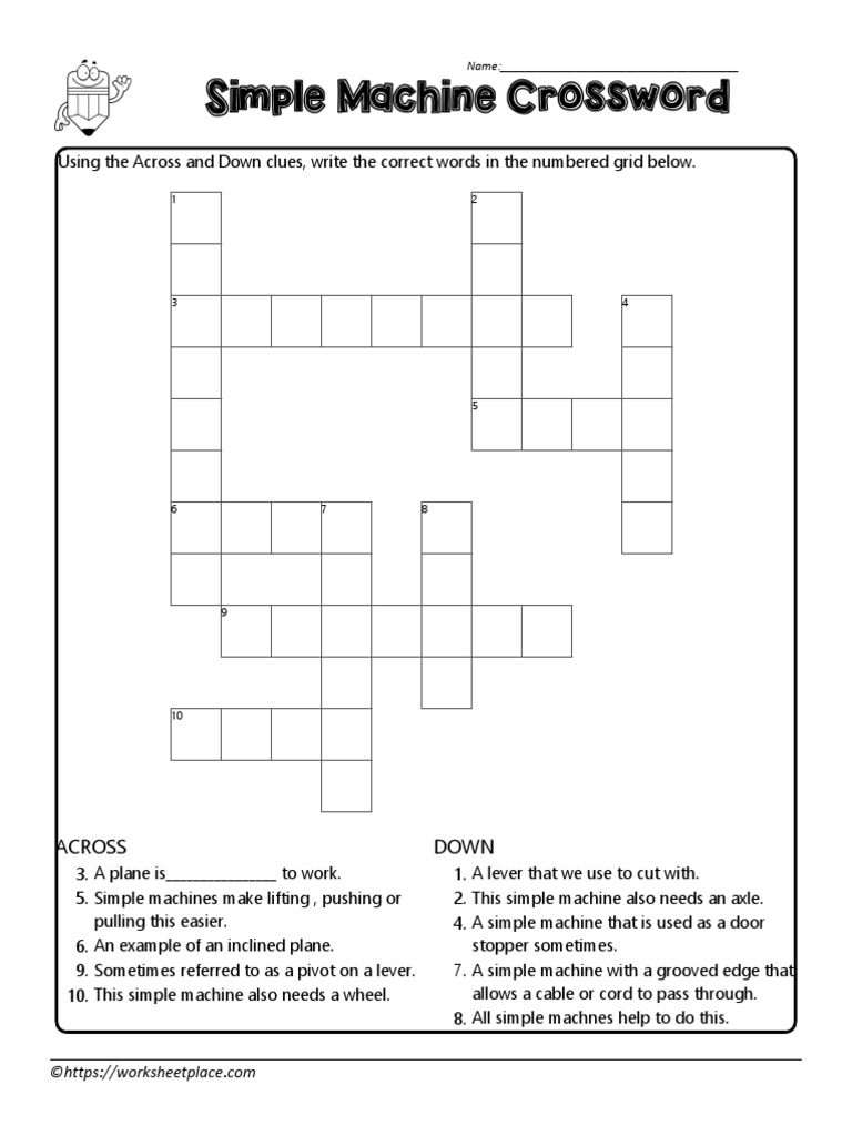 Simple Machine Crossword: Across Down | Download Free PDF | Machines ...