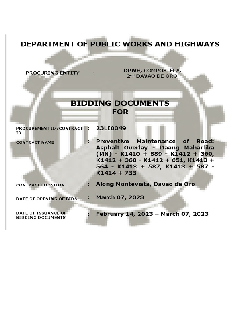 Bidding Documents: Department of Public Works and Highways | PDF | Zip ... Bidding Documents: Department of Public Works and Highways | PDF | Zip ...