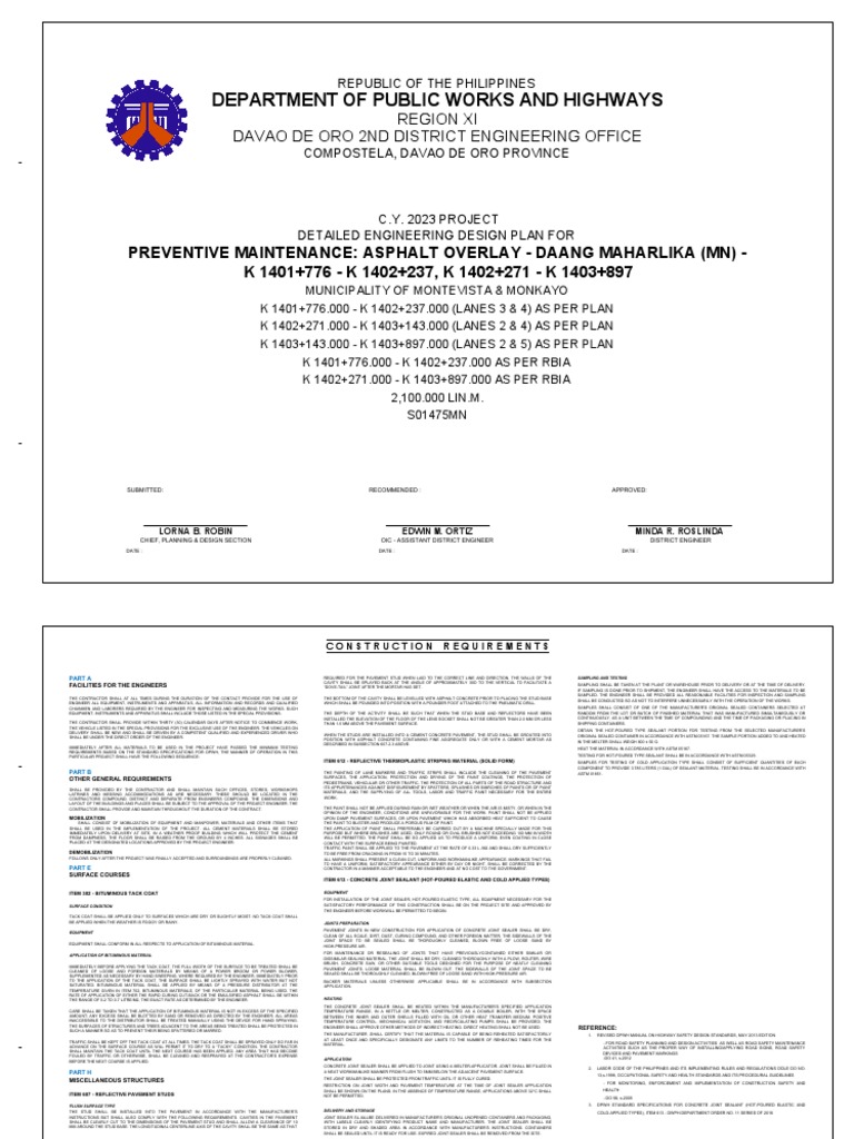 DPWH Project for Preventive Maintenance of Daang Maharlika in ...
