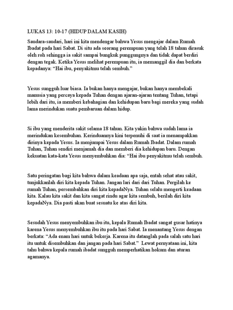 LUKAS 13 | PDF