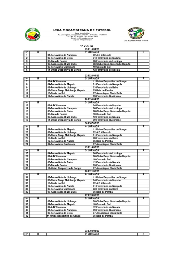 Calendario Mocambola - 2023 | PDF