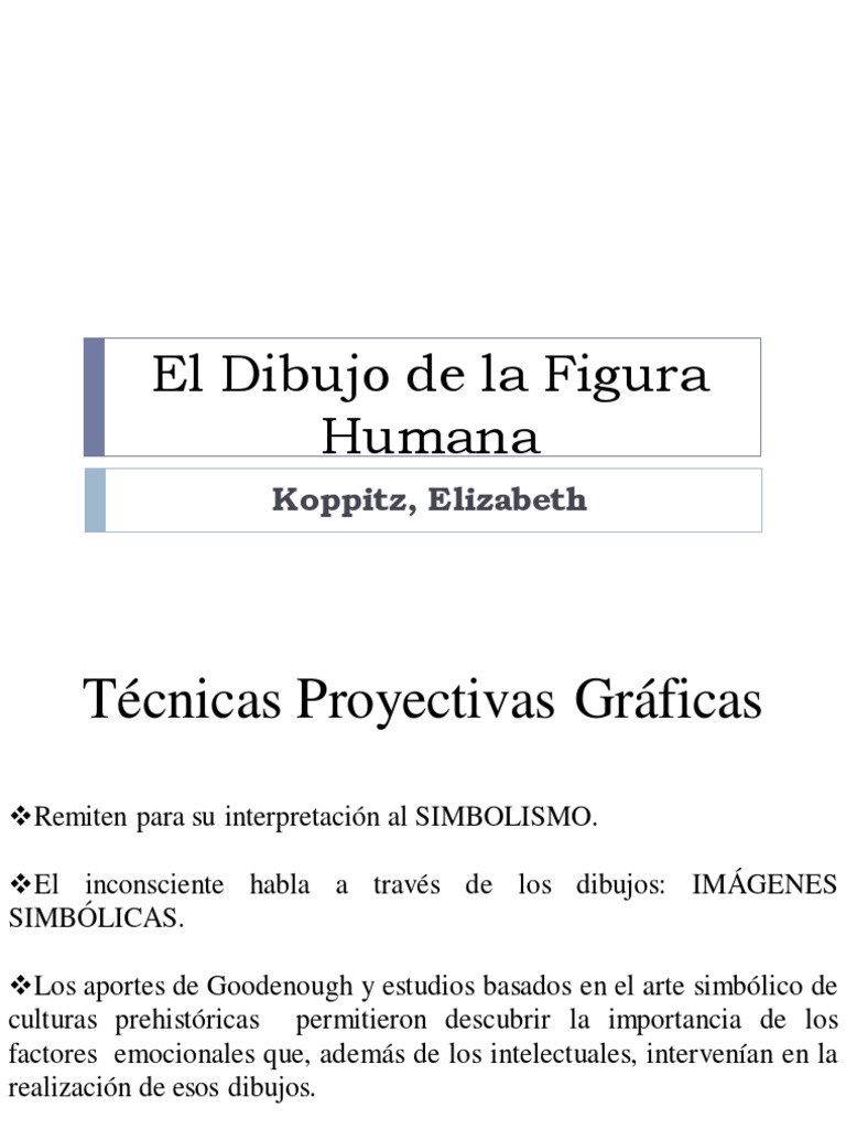 El Dibujo de La Figura Humana: Koppitz, Elizabeth | PDF