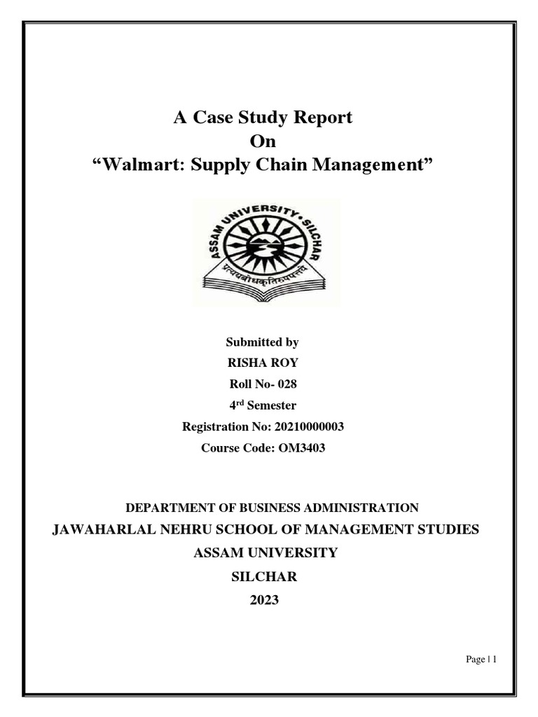 A Case Study Report On "Walmart: Supply Chain Management" | PDF ...