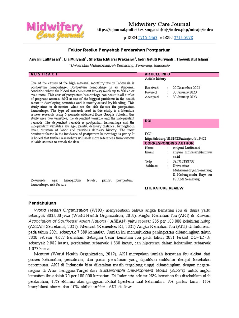 Jurnal HPP Tina | PDF | Public Health | Parenting