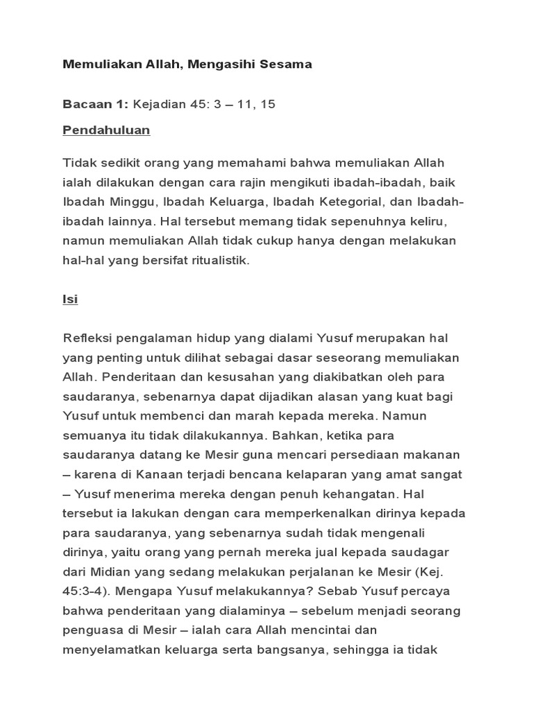 Memuliakan Allah | PDF