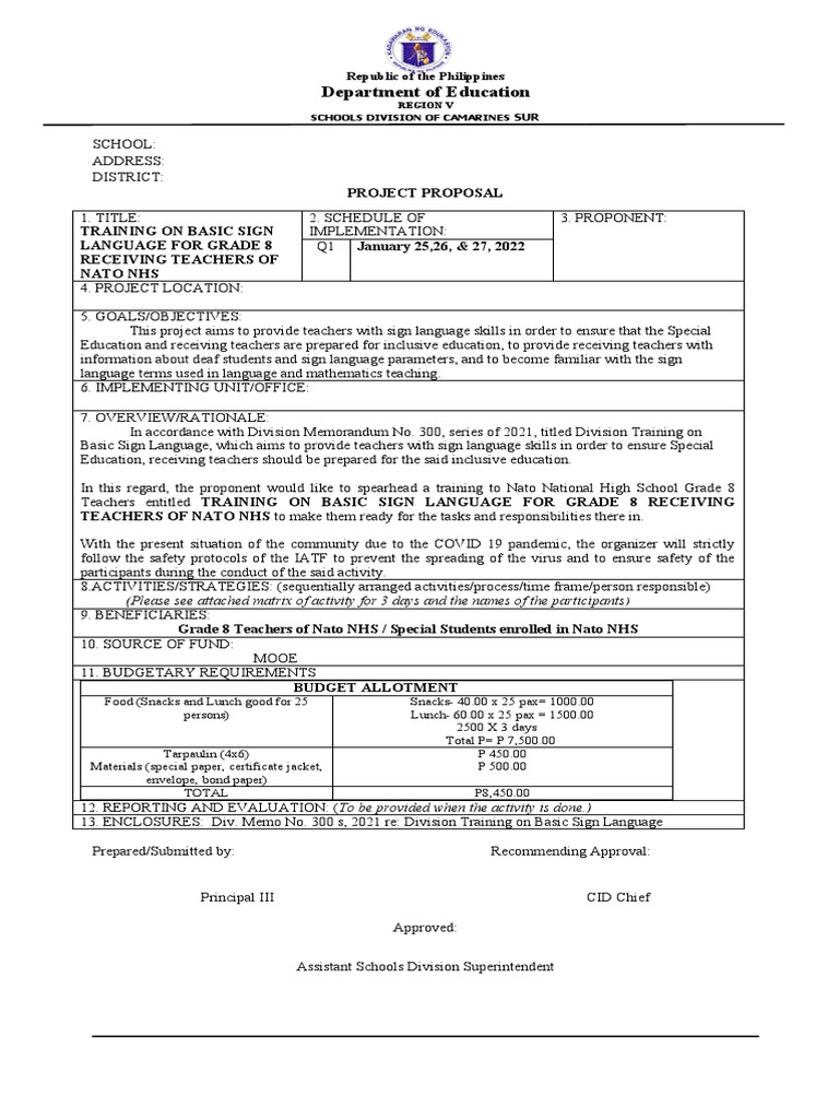 New Format Proposal | PDF | Inclusion (Education) | Sign Language