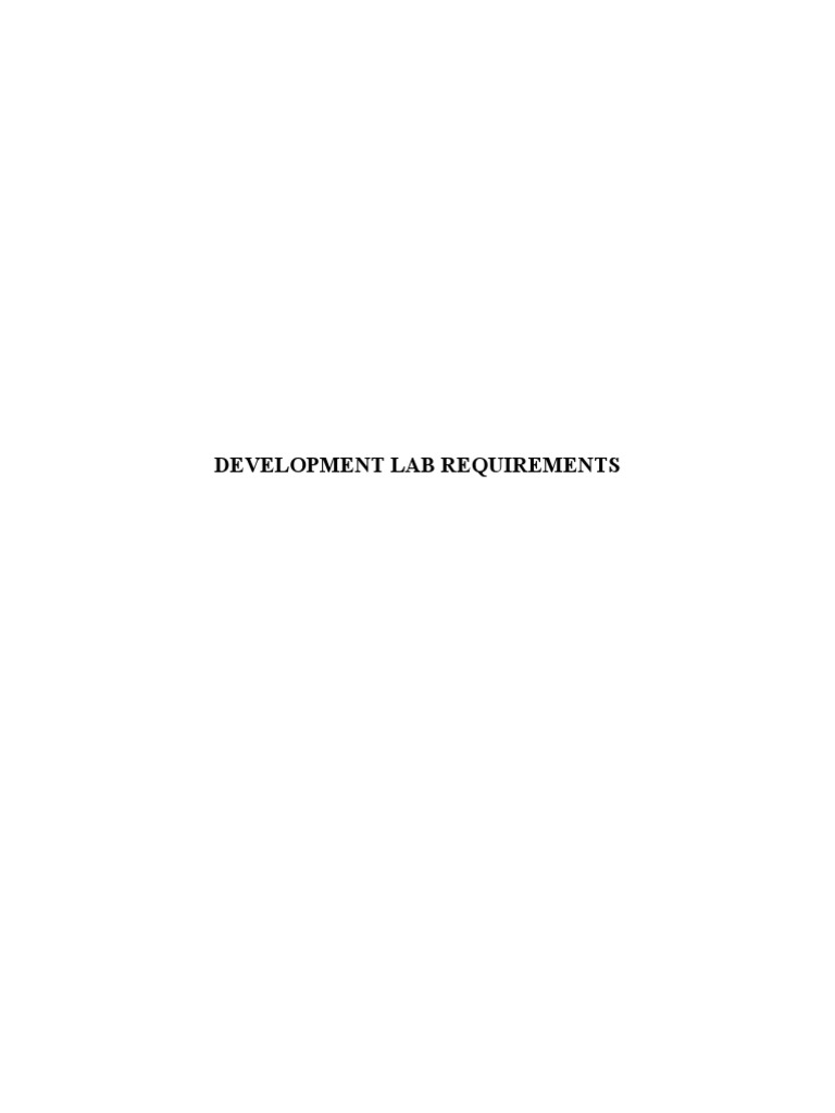 Development Lab Requirements | PDF | World Wide Web | Internet & Web