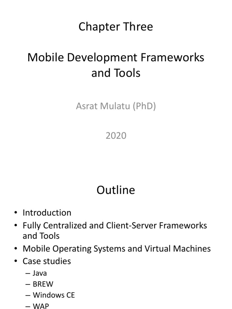 CH 3 - Mobile Development Frameworks and Tools | PDF | Android ...