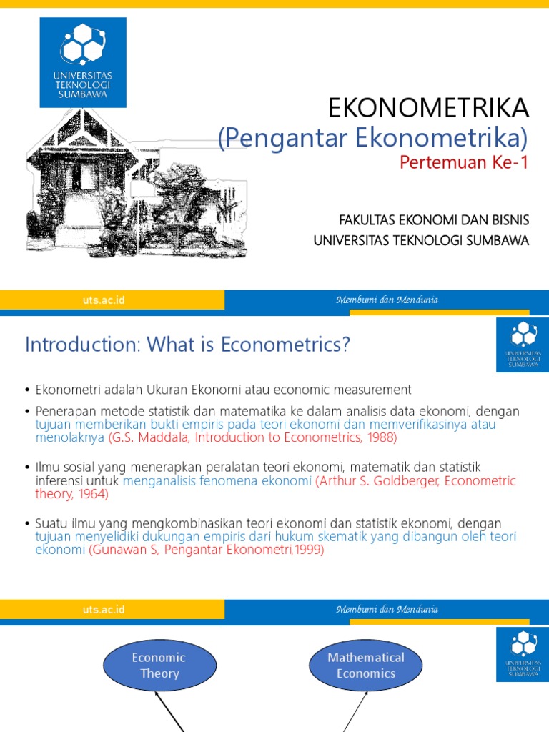 Pengantar Ekonometrika | PDF | Metode & Bahan Ajar