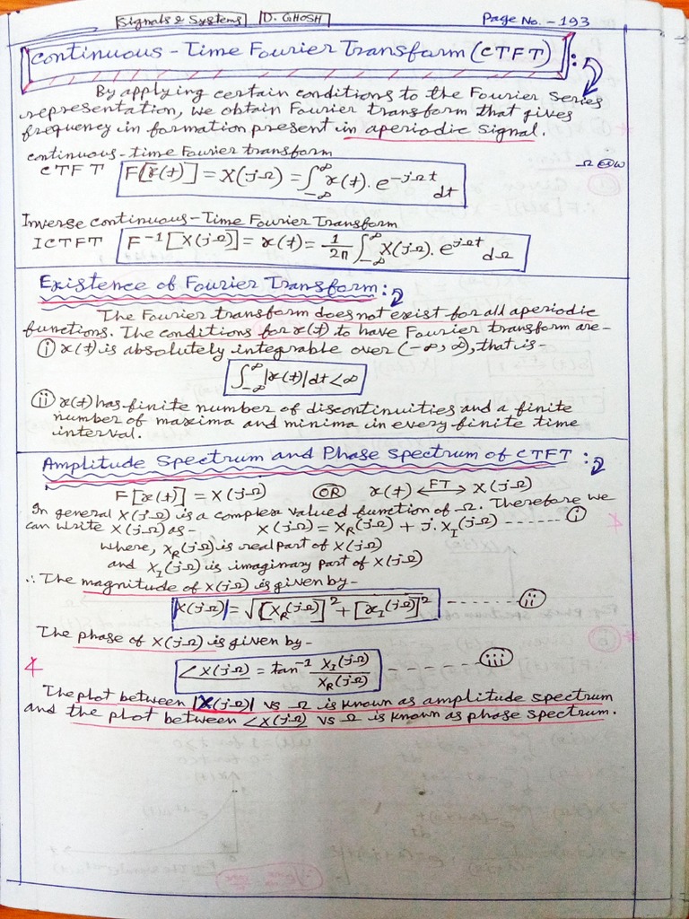 Fourier Transform Ctft Signals And Systems Pdf 3927