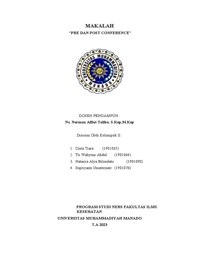 Makalah Pre Dan Post Conference | PDF