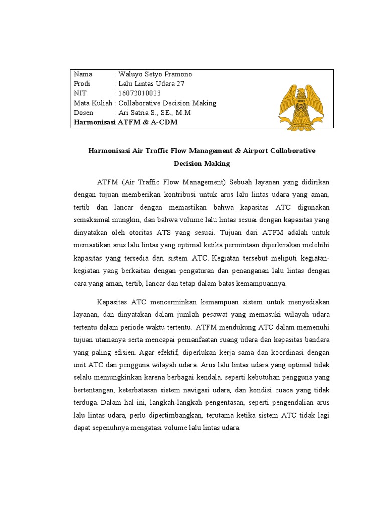 Harmonisasi ATFM & a-CDM | PDF | Komputer