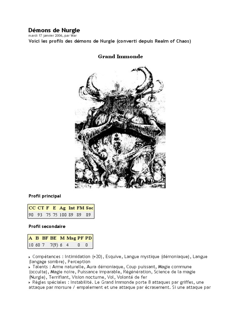 Démons de Nurgle | PDF