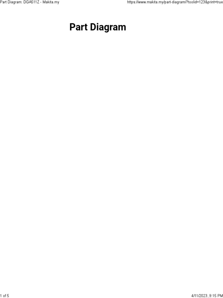 Part Diagram DGA511Z - Makita - My | PDF | Tools | Equipment