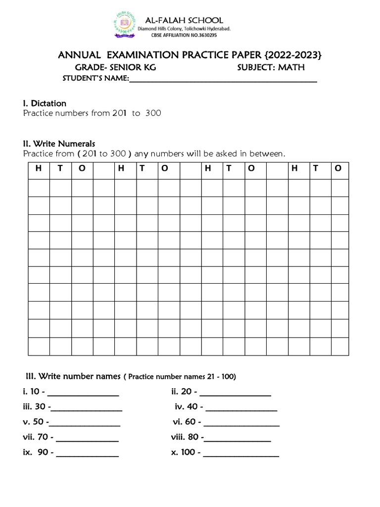SR - KG MATH AEP | PDF