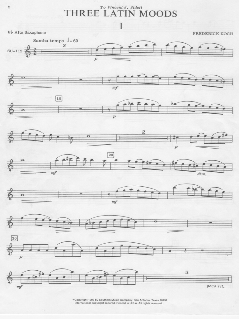 Three - Latin - Moods Solo | PDF