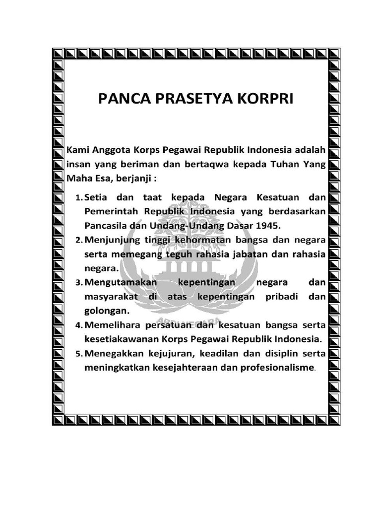 Panca Prasetya Korpri | PDF